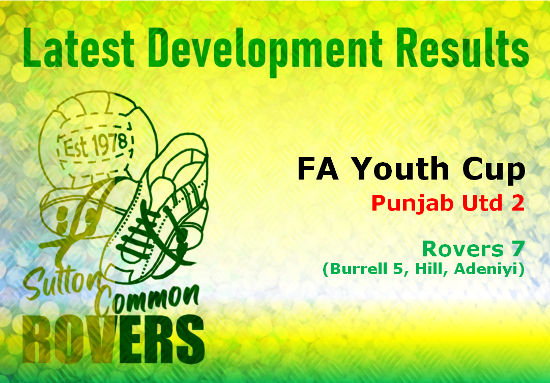 YOUNG ROVERS PROGRESS IN FA YOUTH CUP – Sutton Common Rovers FC